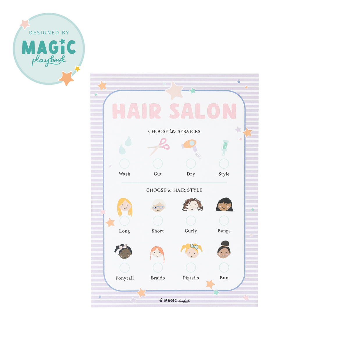 Hair Salon Pretend Play Pad – Magic Playbook